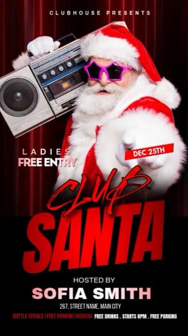 Club Santa Party Template | PosterMyWall