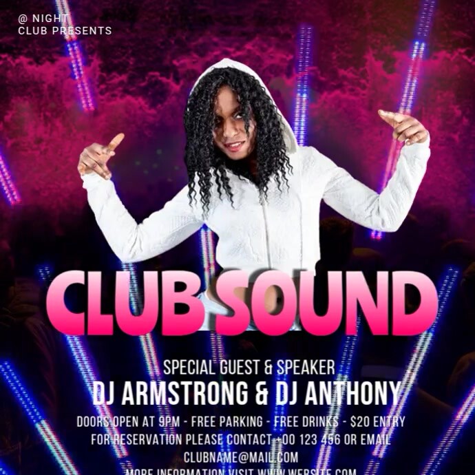 Club Sound Video Template | PosterMyWall