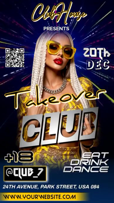 CLUB TAKEOVER PARTY FLYER TEMPLATE | PosterMyWall