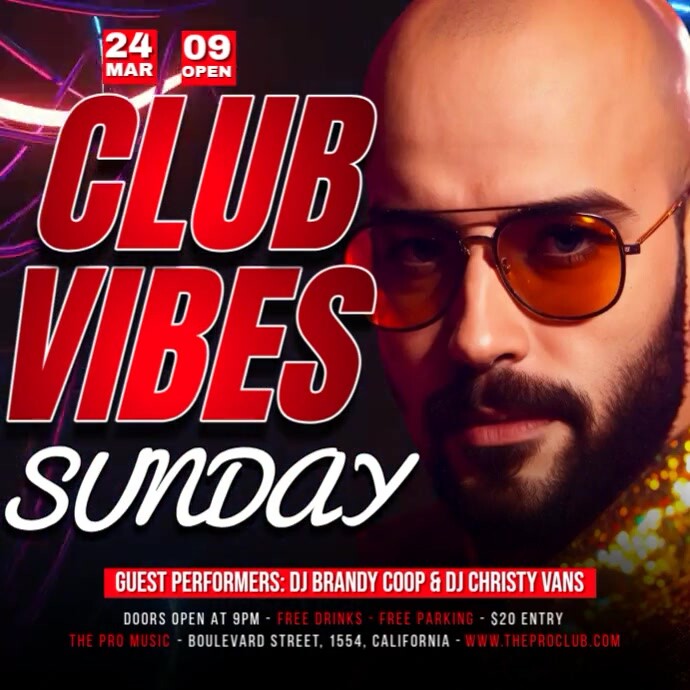Copy of Club Vibes Sunday Party | PosterMyWall
