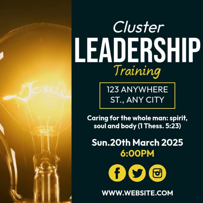 Cluster Leadership Training Template | PosterMyWall