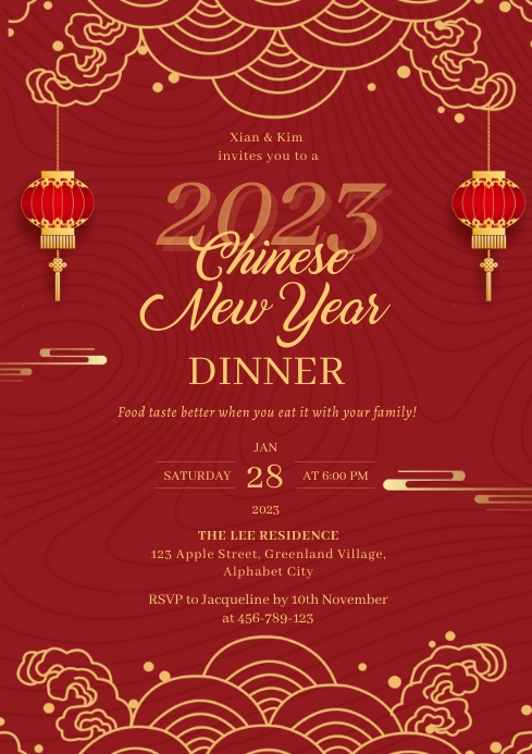 Copy of CNY Dinner Invitation | PosterMyWall