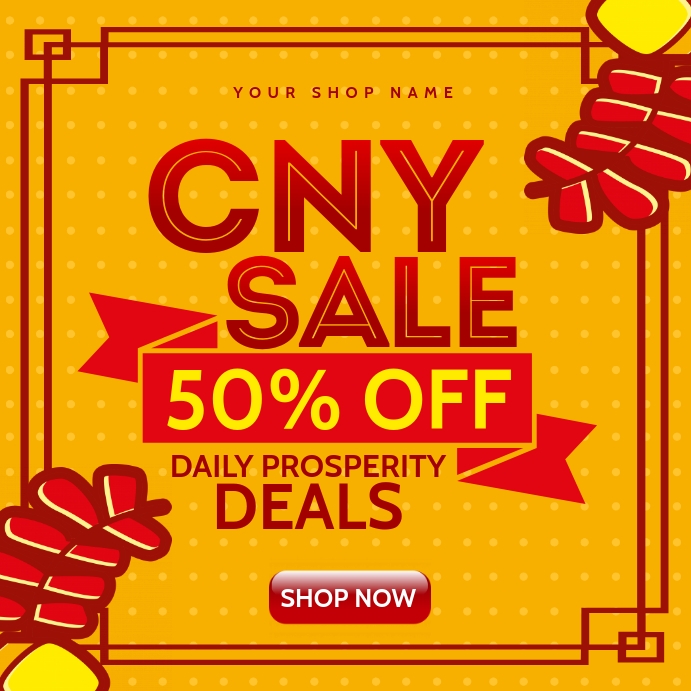 CNY Sale Instagram Post Template | PosterMyWall