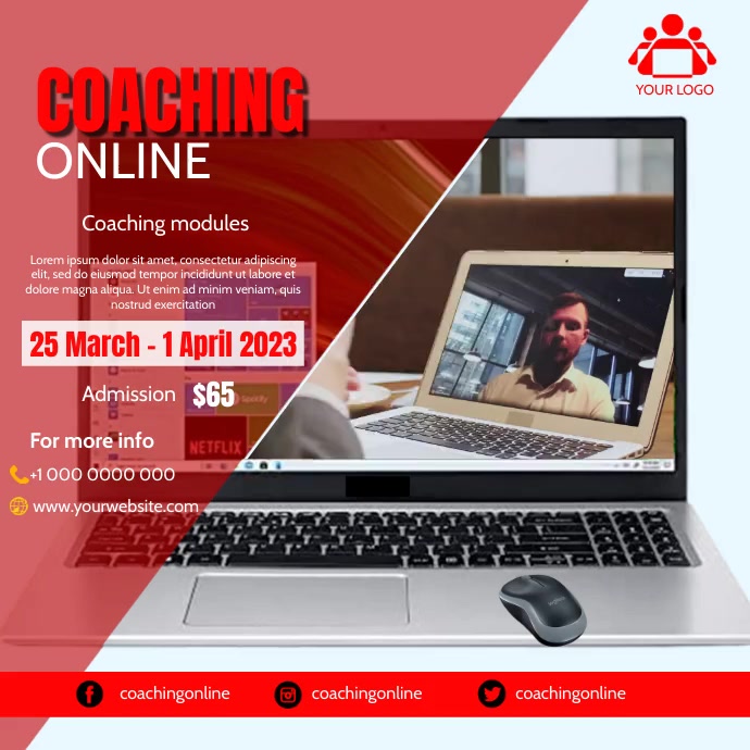 coaching online flyer template | PosterMyWall