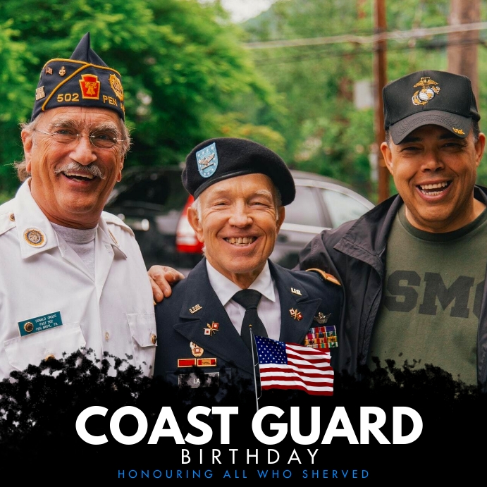 Coast Guard Birthday FLYER FOR INSTAGRAM Template | PosterMyWall
