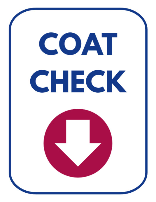Coat check post signage printable template | PosterMyWall