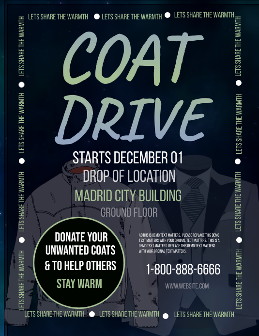 Coat Drive Template | PosterMyWall