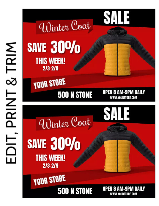 COAT SALE Template | PosterMyWall