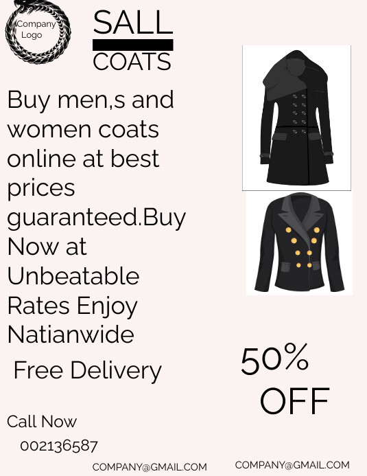 coat sale flyer ad Template | PosterMyWall