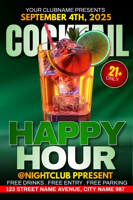 Plantilla de Cocktail Ads | PosterMyWall