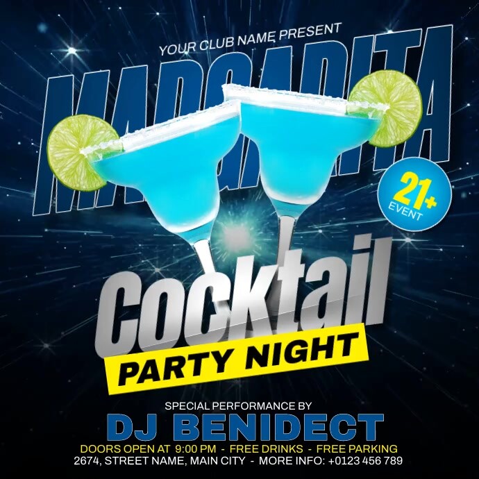 Plantilla de Cocktail Ads | PosterMyWall