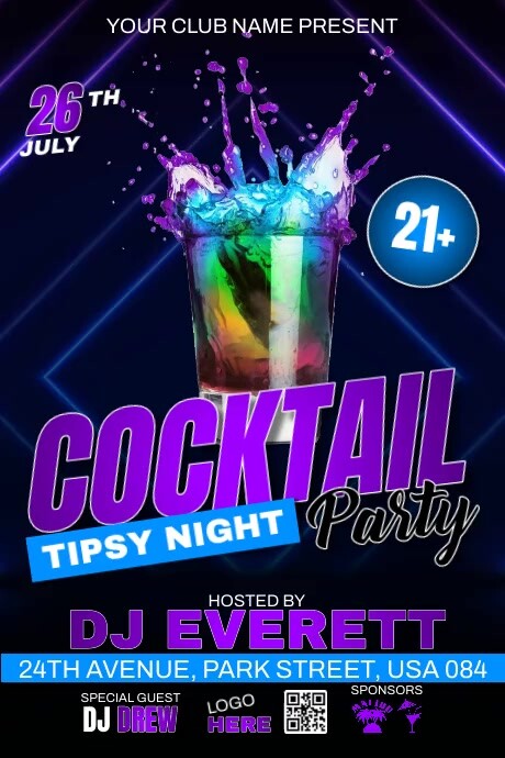 Cocktail Ads Templat | PosterMyWall