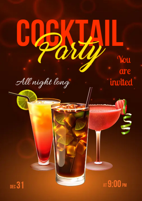 Cocktail Assorted Flavor Flyers Template | PosterMyWall