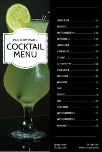 Cocktail Menu Card Template | PosterMyWall