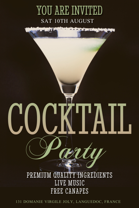 Cocktail Bar Party Template | PosterMyWall