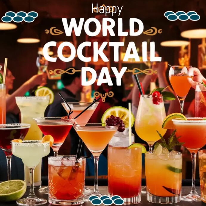 Cocktail day Template | PosterMyWall