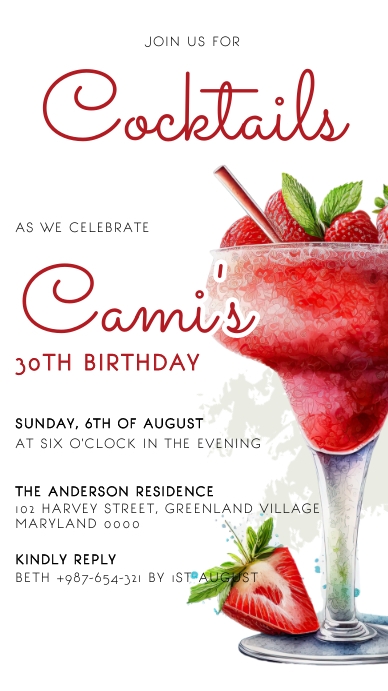 Cocktail Template | PosterMyWall