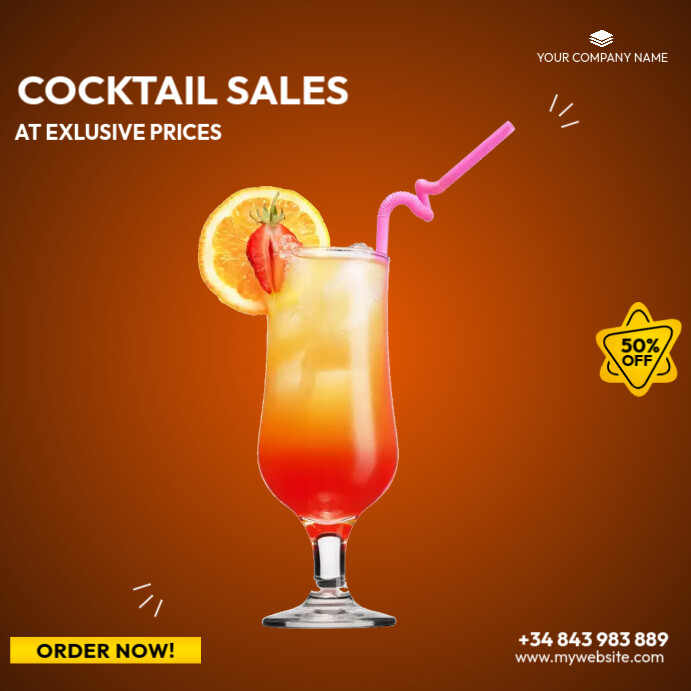 cocktail Template | PosterMyWall