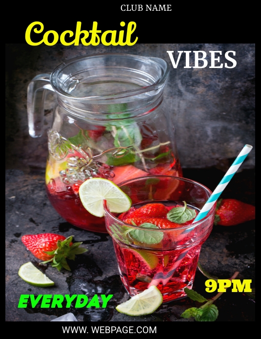 Cocktail Template | PosterMyWall