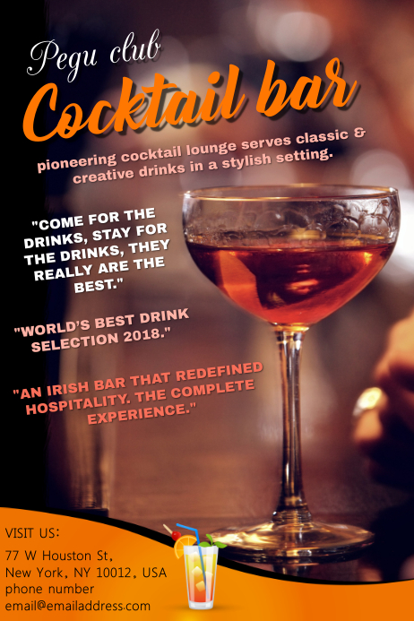 cocktail Template | PosterMyWall