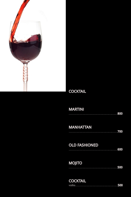cocktail Template | PosterMyWall