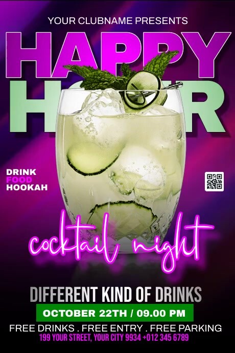 Cocktail Drink Ads Template | PosterMyWall