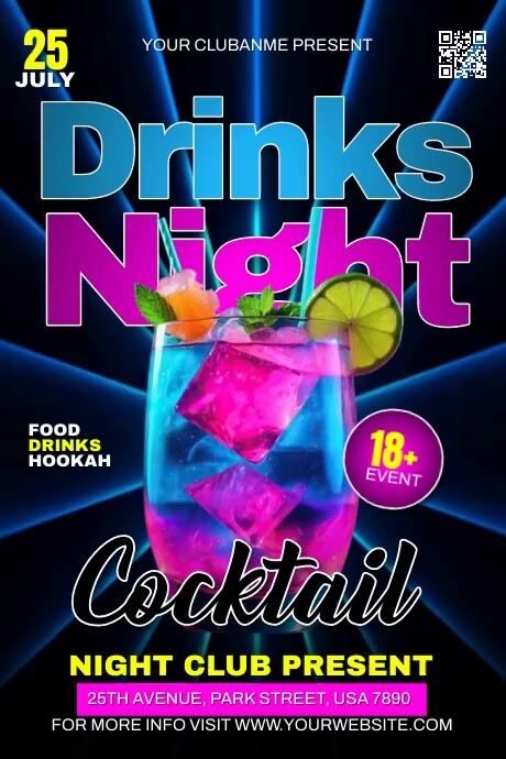 Plantilla de Cocktail Drink Ads | PosterMyWall