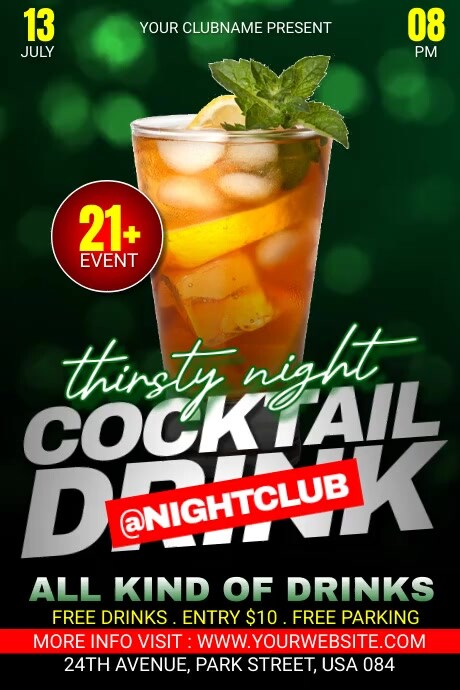 Plantilla de Cocktail Drink Ads | PosterMyWall