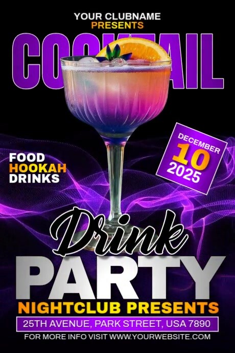 Cocktail Drink Ads Template | PosterMyWall