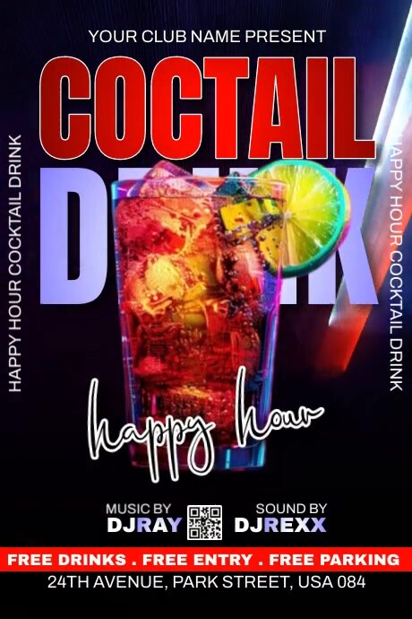 Cocktail Drink Template | PosterMyWall