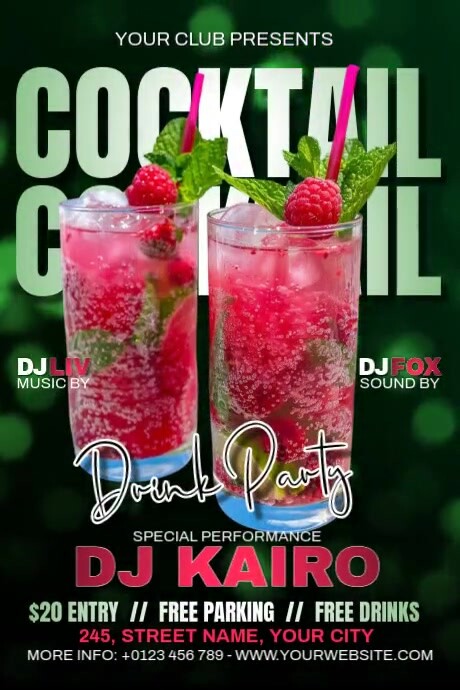 Cocktail Drink Party Template | PosterMyWall