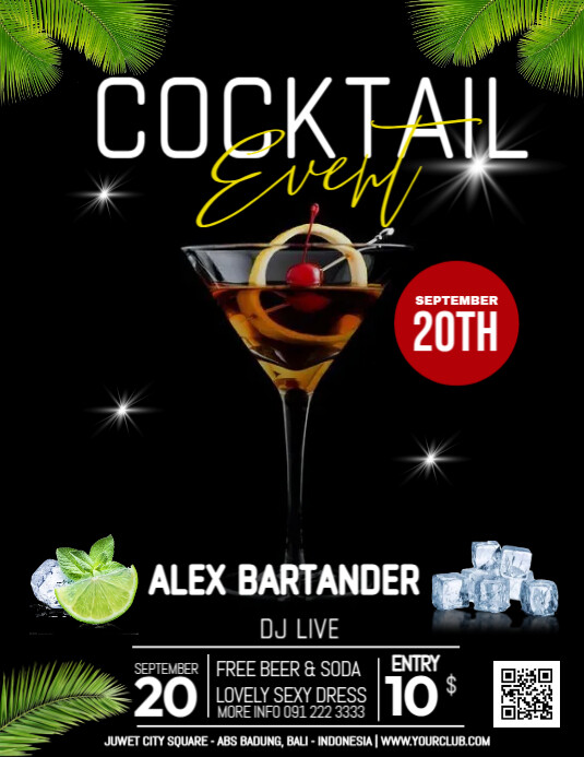 Copy of Cocktail Drinks Ads | PosterMyWall