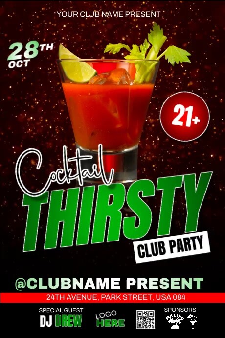 Plantilla de Cocktail Drinks Ads | PosterMyWall