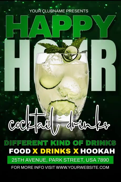 Plantilla de Cocktail Drinks Party Ads | PosterMyWall