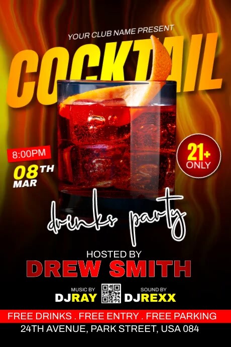 Modèle Cocktail Drinks Party | PosterMyWall