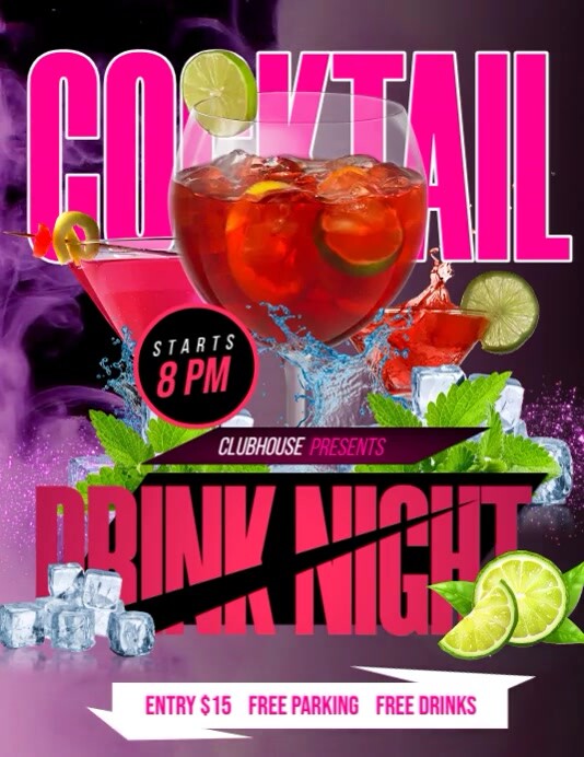 Cocktail Drinks Party Templat | PosterMyWall