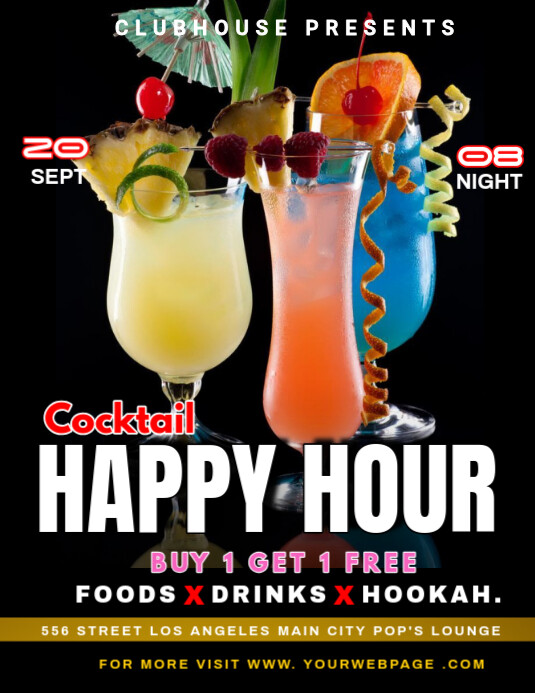 cocktail drinks posters Template | PosterMyWall