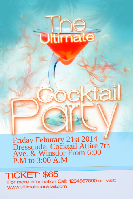 Cocktail Event Flyer Template | PosterMyWall