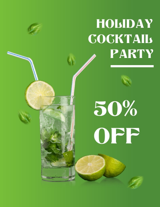 Plantilla de COCKTAIL FLYER POSTER TEMPLATE | PosterMyWall
