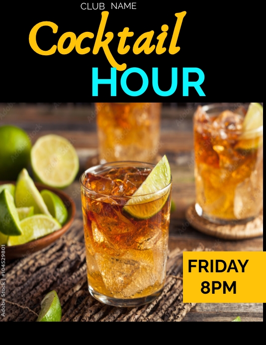 Cocktail flyers Template | PosterMyWall