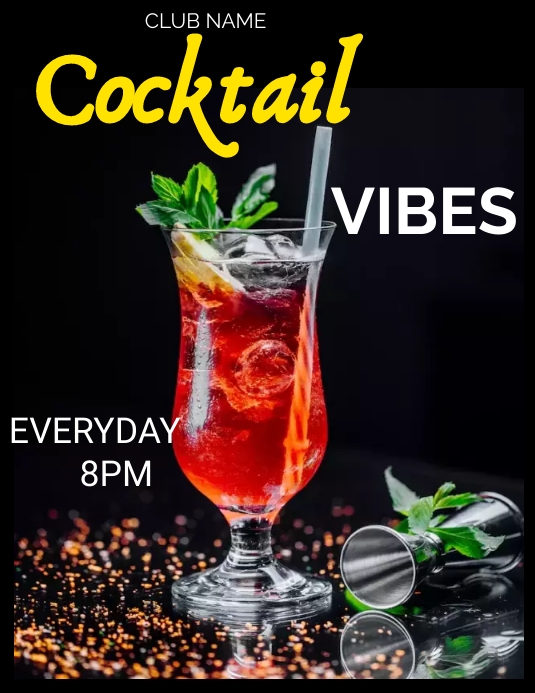 Cocktail flyers Template | PosterMyWall