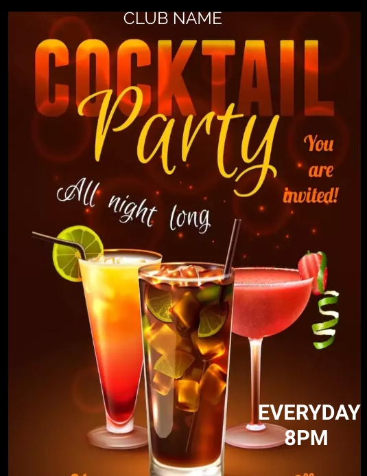 Cocktail flyers Template | PosterMyWall
