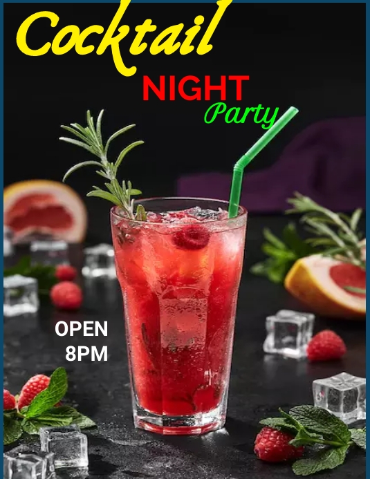 Cocktail flyers Template | PosterMyWall
