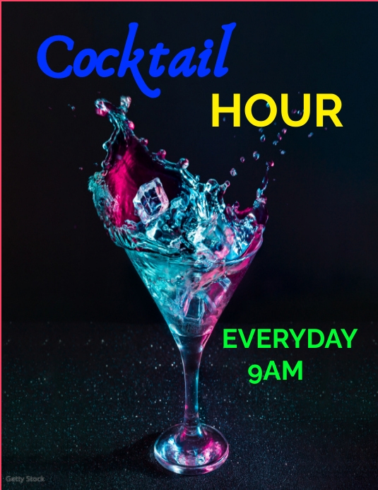 Cocktail flyers Template | PosterMyWall