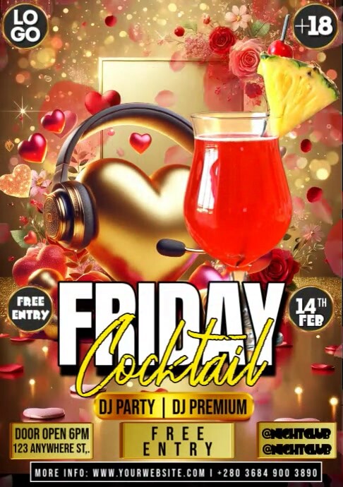 Cocktail Friday Party Template | PosterMyWall