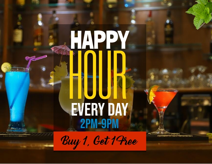Cocktail Happy Hour Poster (2) Template | PosterMyWall