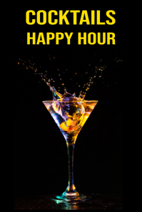 COCKTAIL HAPPY HOUR POSTER Template | PosterMyWall
