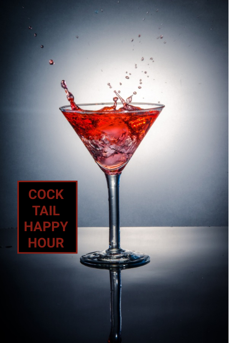 COCKTAIL HAPPY HOUR TEMPLATE | PosterMyWall