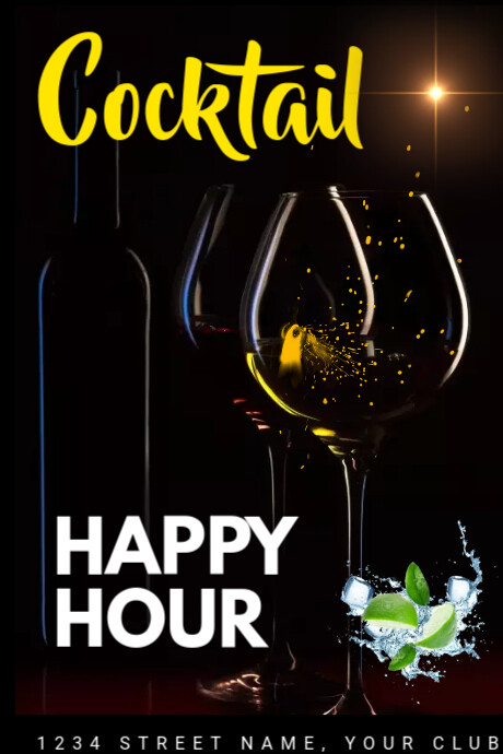 COCKTAIL HOUR Template | PosterMyWall