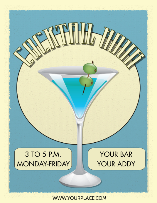 COCKTAIL HOUR Template | PosterMyWall